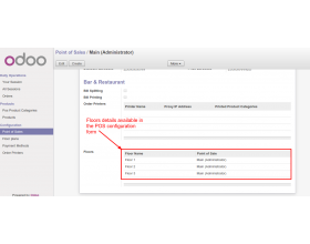 Odoo POS Table Management - WebKul