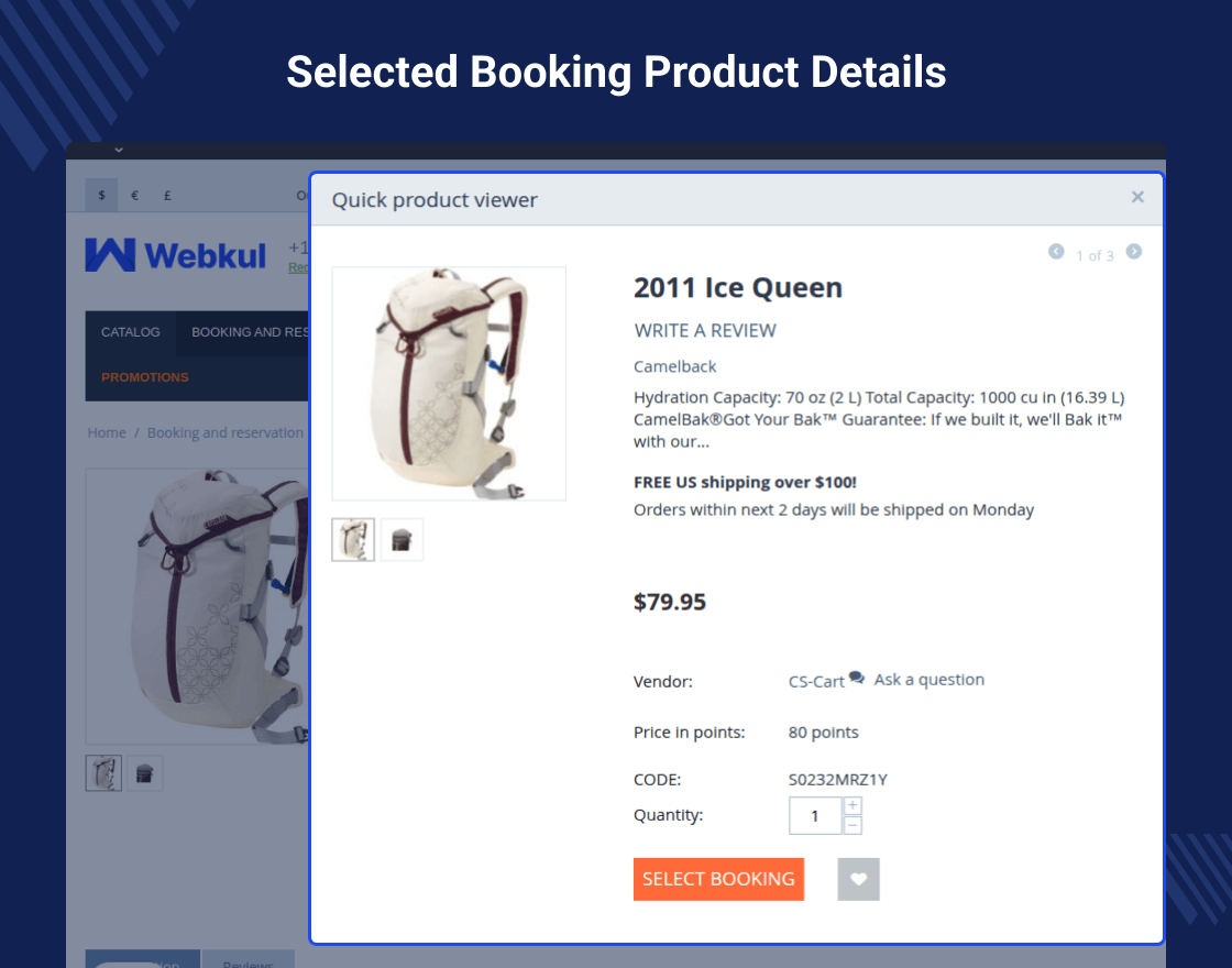 CS-Cart Booking Reservation System | eCommerce Booking System - WebKul
