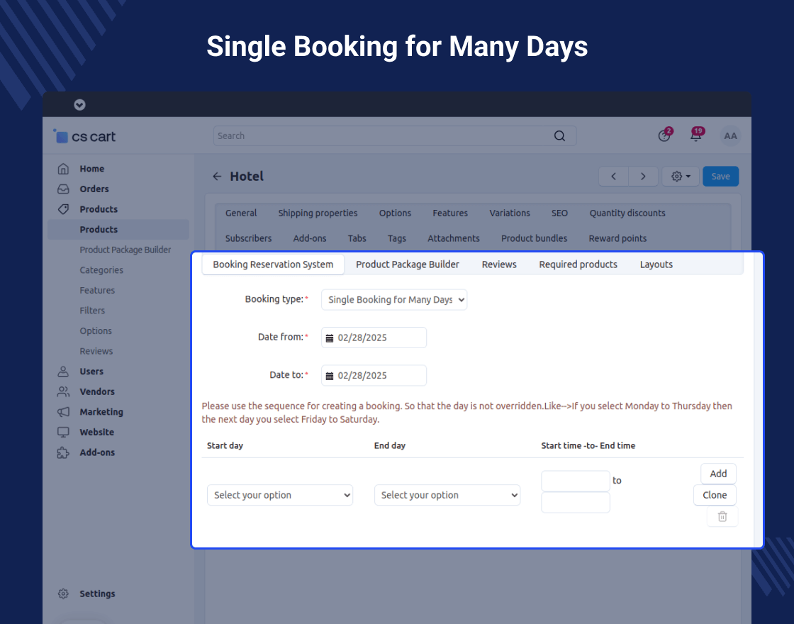 CS-Cart Booking Reservation System | eCommerce Booking System - WebKul