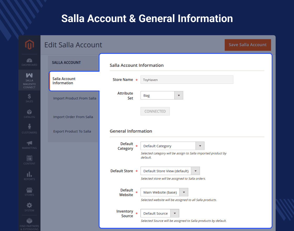 Magento 2 Salla Connector | Adobe Commerce Salla Integration - WebKul