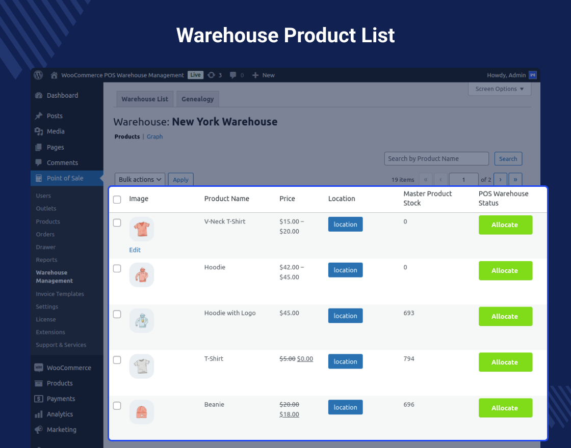 WooCommerce POS Warehouse Management | Inventory Control - WebKul