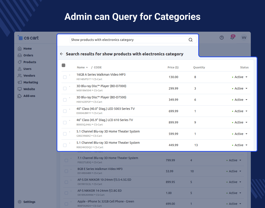 CS-Cart AI Reporting | Convert NLP to SQL - WebKul