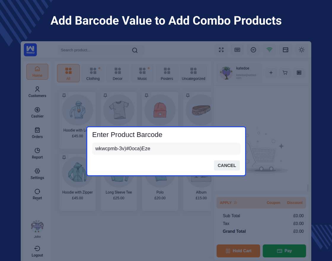 WooCommerce POS Multiple Quantity Barcode | Print Bulk Quantity Barcodes - WebKul