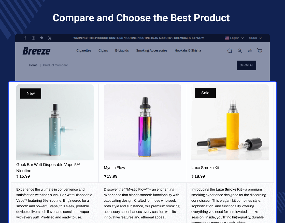 Open source Vape Commerce | Online Vape Store - WebKul