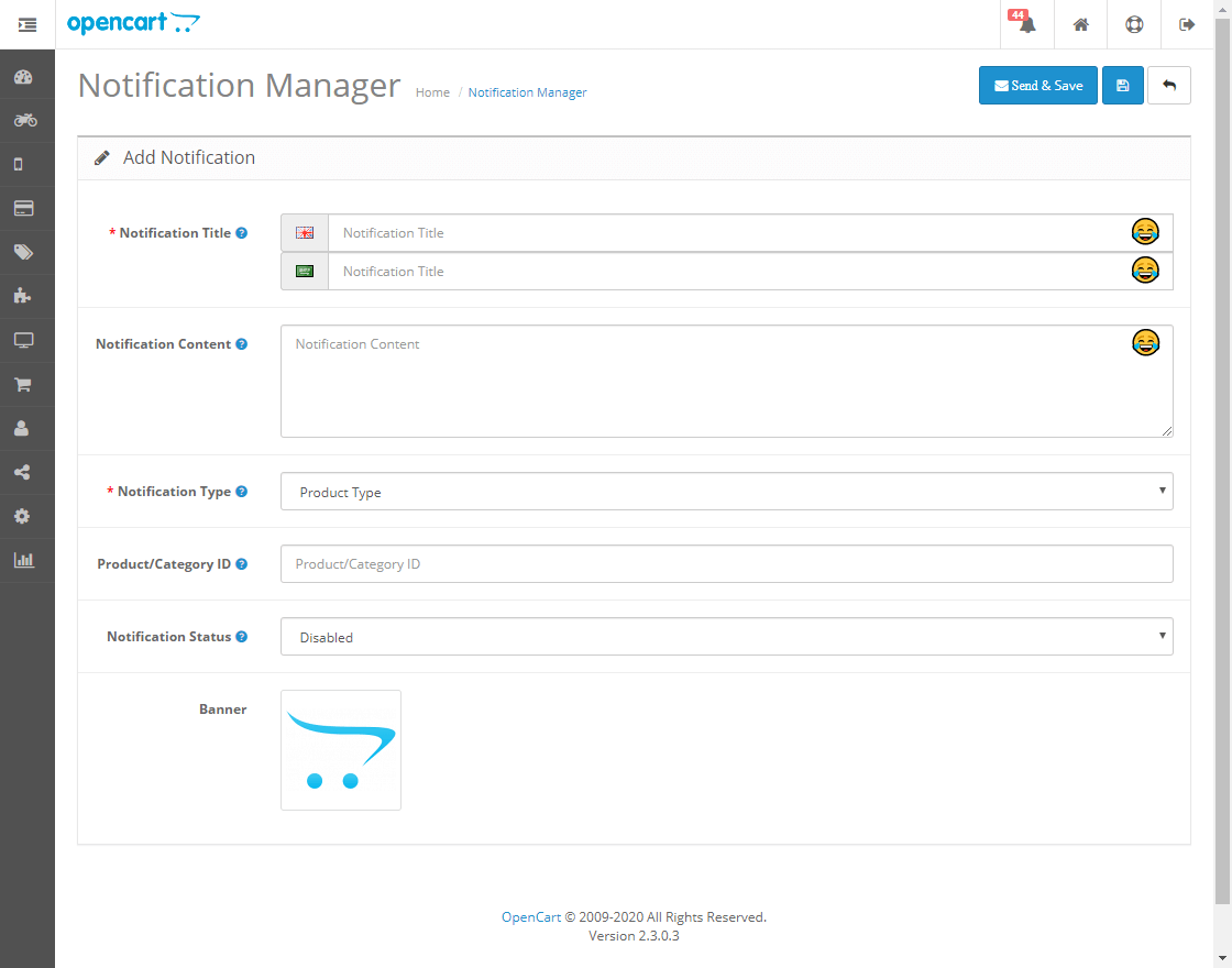 OpenCart Mobile App Emoji Notification | Emojis Push Notifications - WebKul