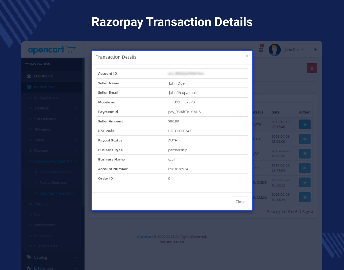 OpenCart Razorpay Payment | Secure Split & Instant Payouts - WebKul