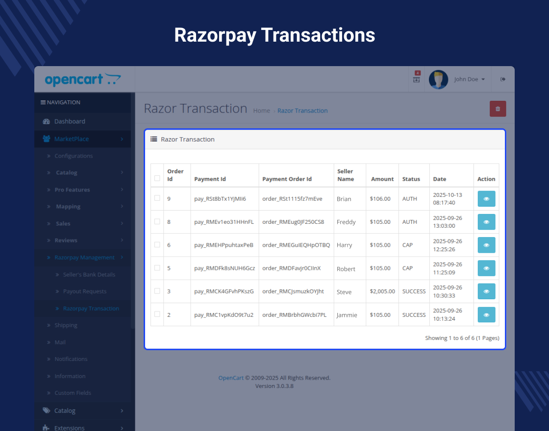 OpenCart Razorpay Payment | Secure Split & Instant Payouts - WebKul