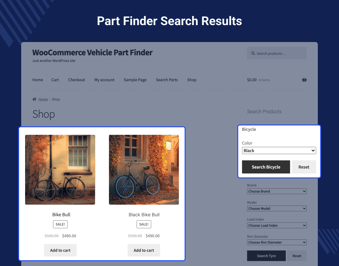 WooCommerce Vehicle Part Finder | Year Make Model Engine Search Plugin ...