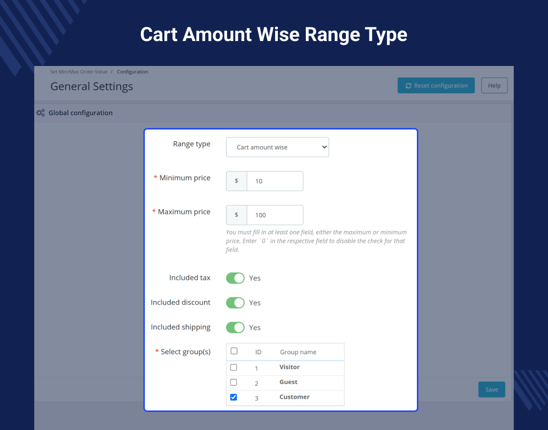 PrestaShop Set Minimum and Maximum Order Value - WebKul