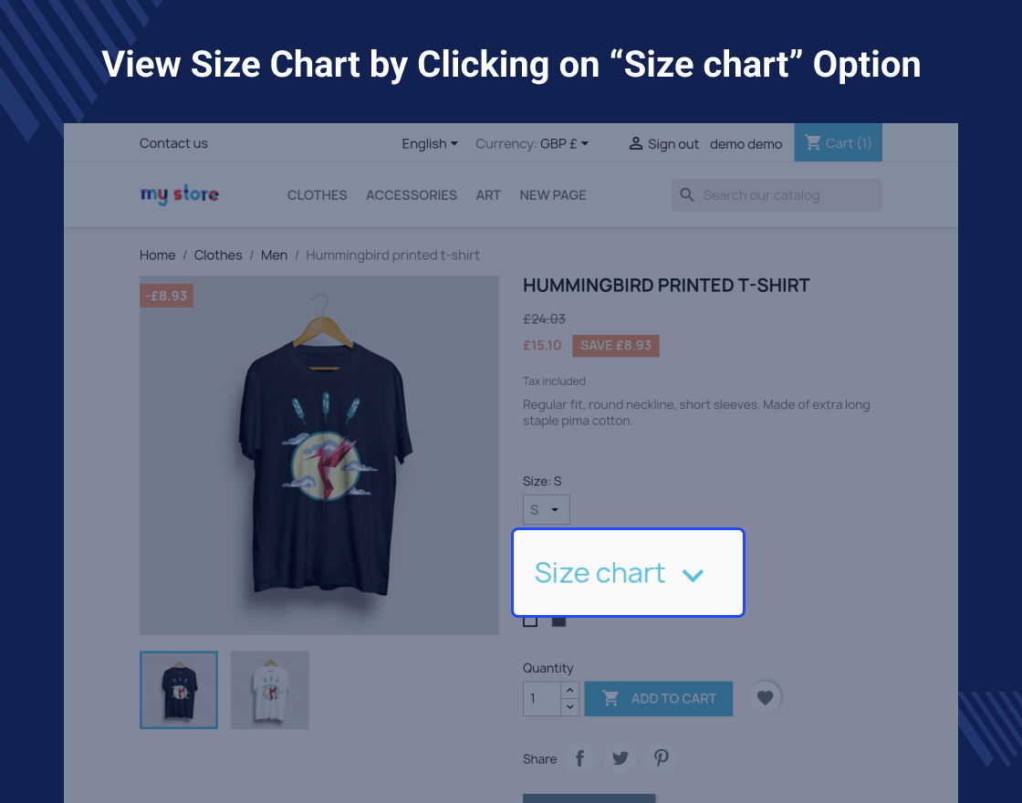 Prestashop Marketplace Product Size Chart | Add Size Guides To Products ...
