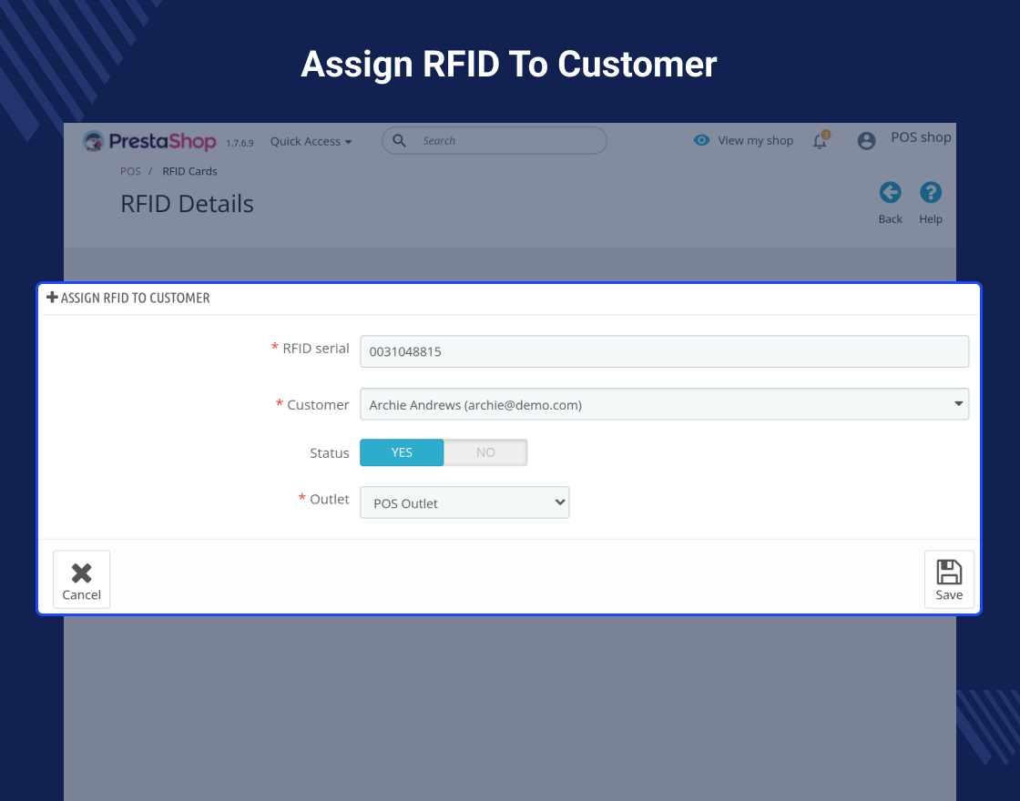 PrestaShop POS RFID Card Reader - WebKul