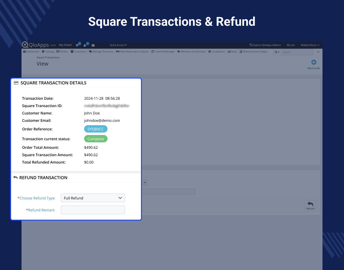 QloApps Square Payment Gateway - WebKul