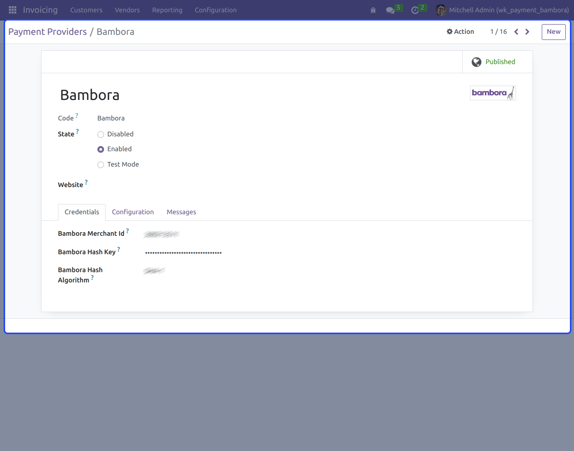 Odoo Website Bambora Payment Gateway | Bambora Payment - WebKul