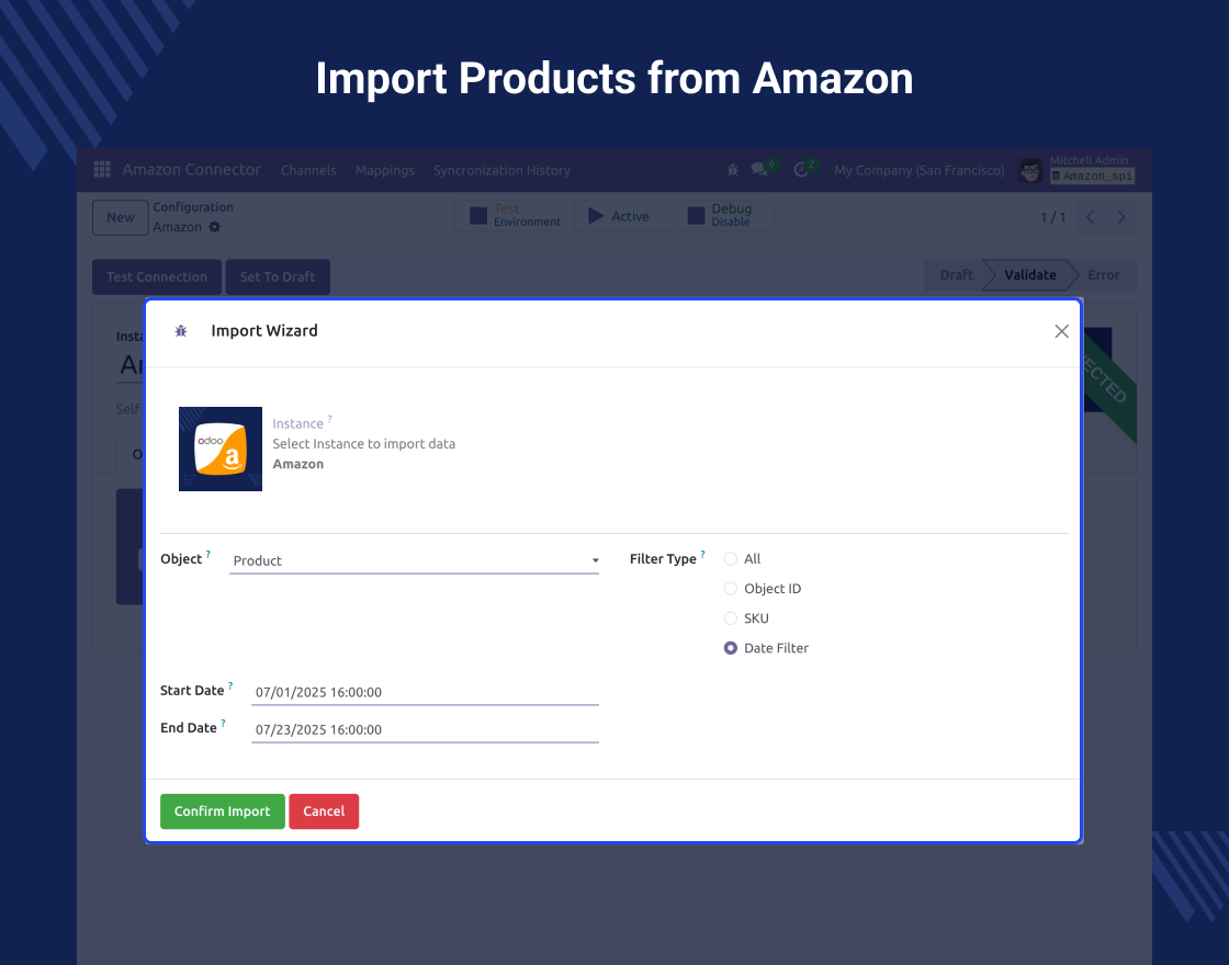 Odoo Amazon Connector - WebKul
