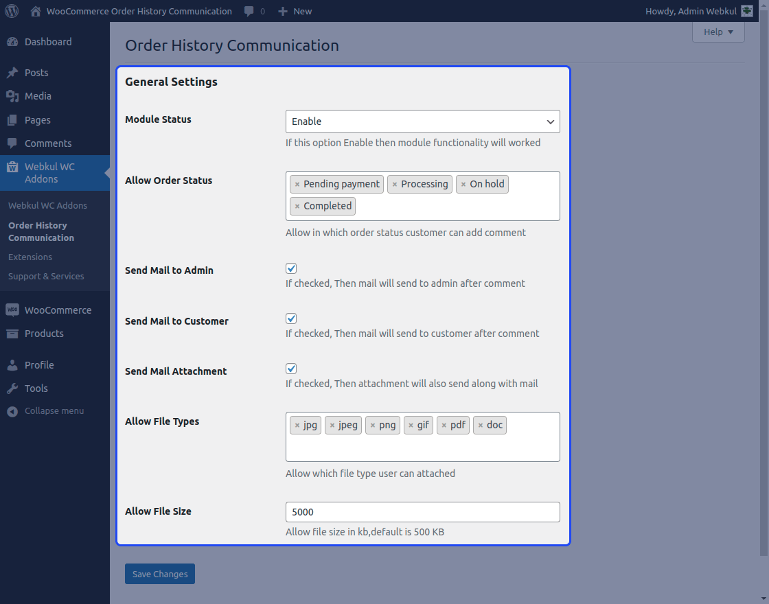 WooCommerce Order Comment | Customer Order Communication Tool - WebKul