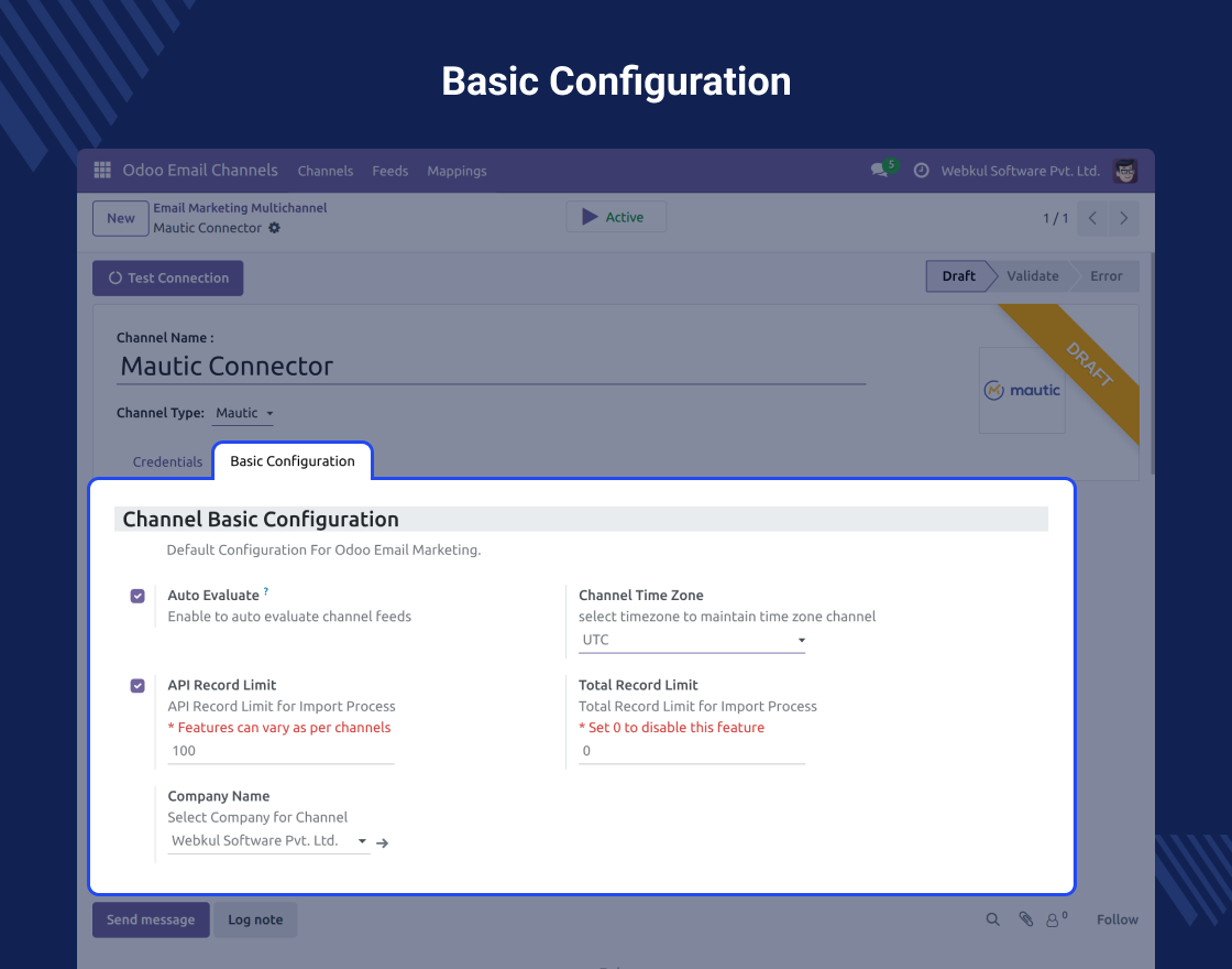 Mautic Odoo Connector - WebKul