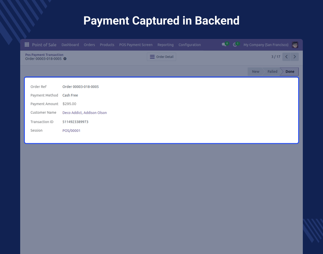 Odoo POS Cashfree Payment Acquirer - WebKul