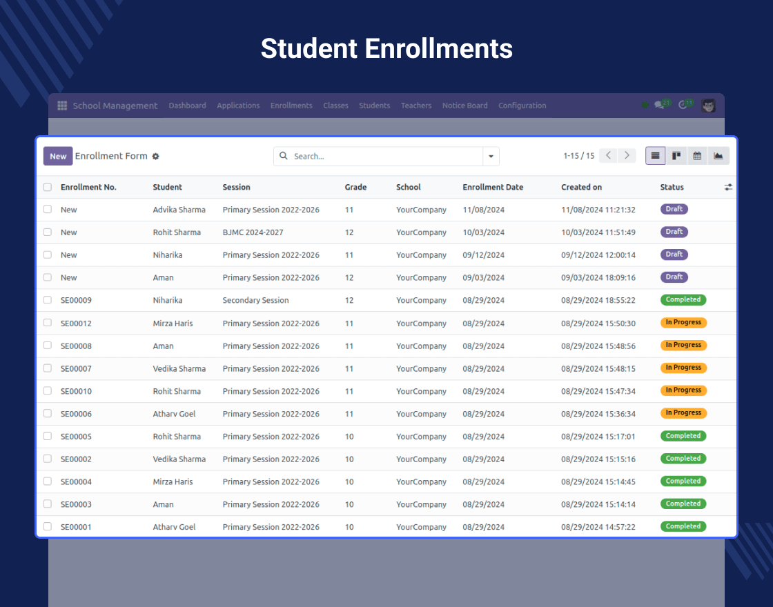 Odoo Education Management System - WebKul