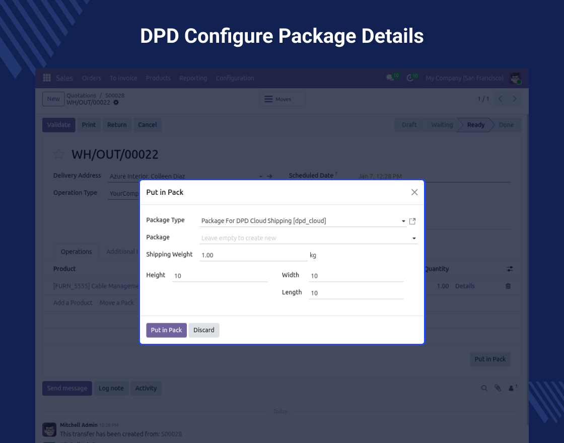 Odoo DPD Cloud Shipping Integration - WebKul
