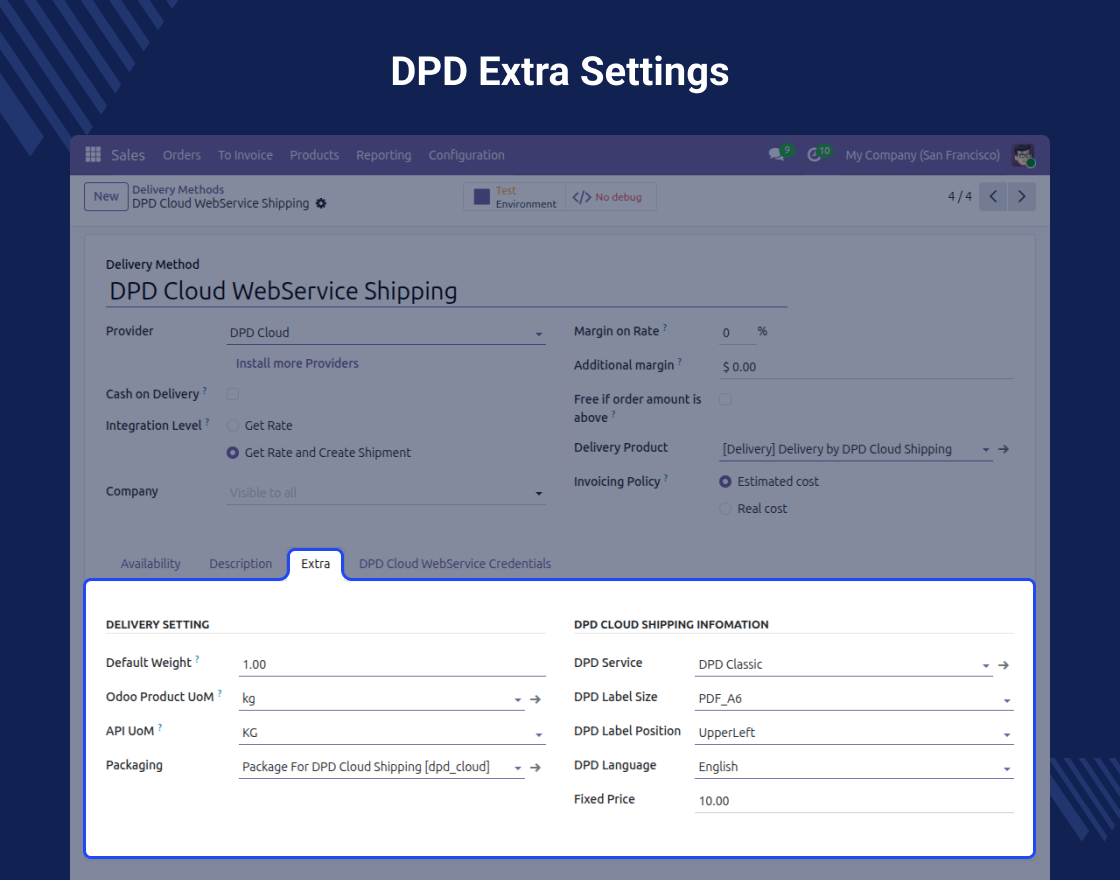 Odoo DPD Cloud Shipping Integration - WebKul