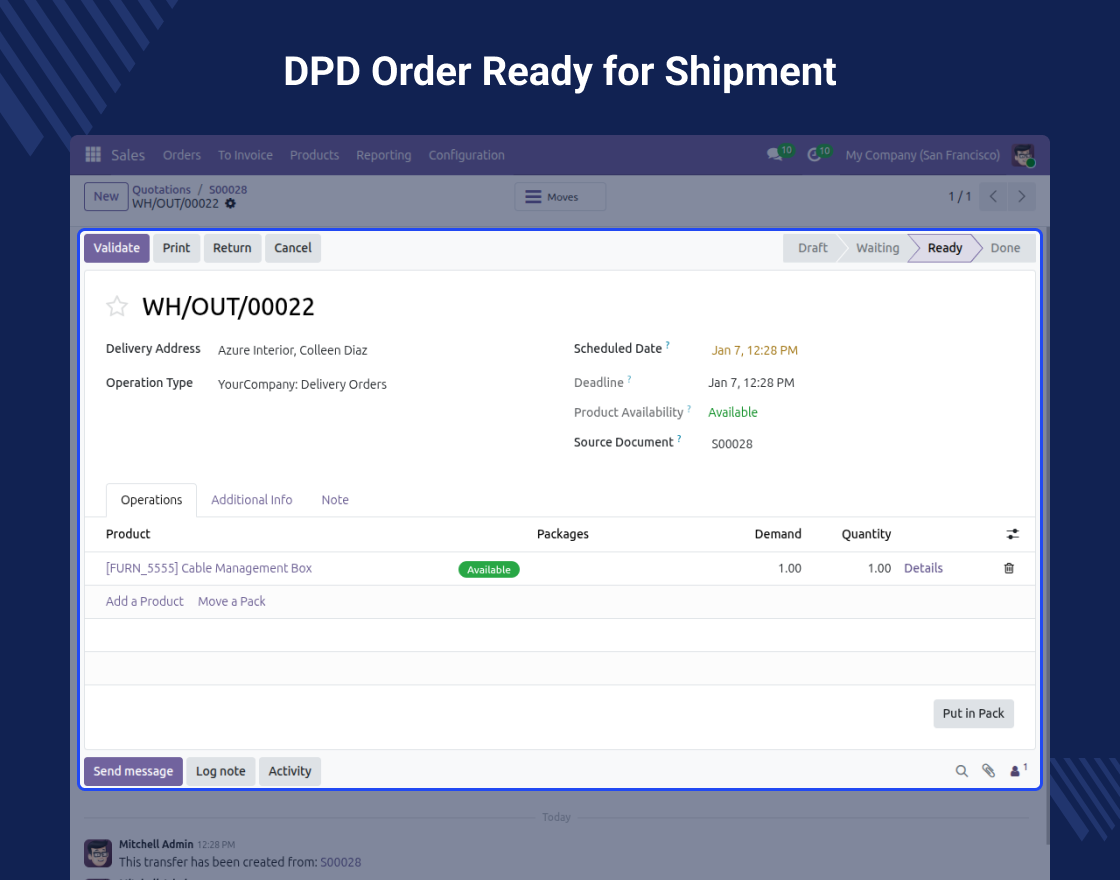 Odoo DPD Cloud Shipping Integration - WebKul
