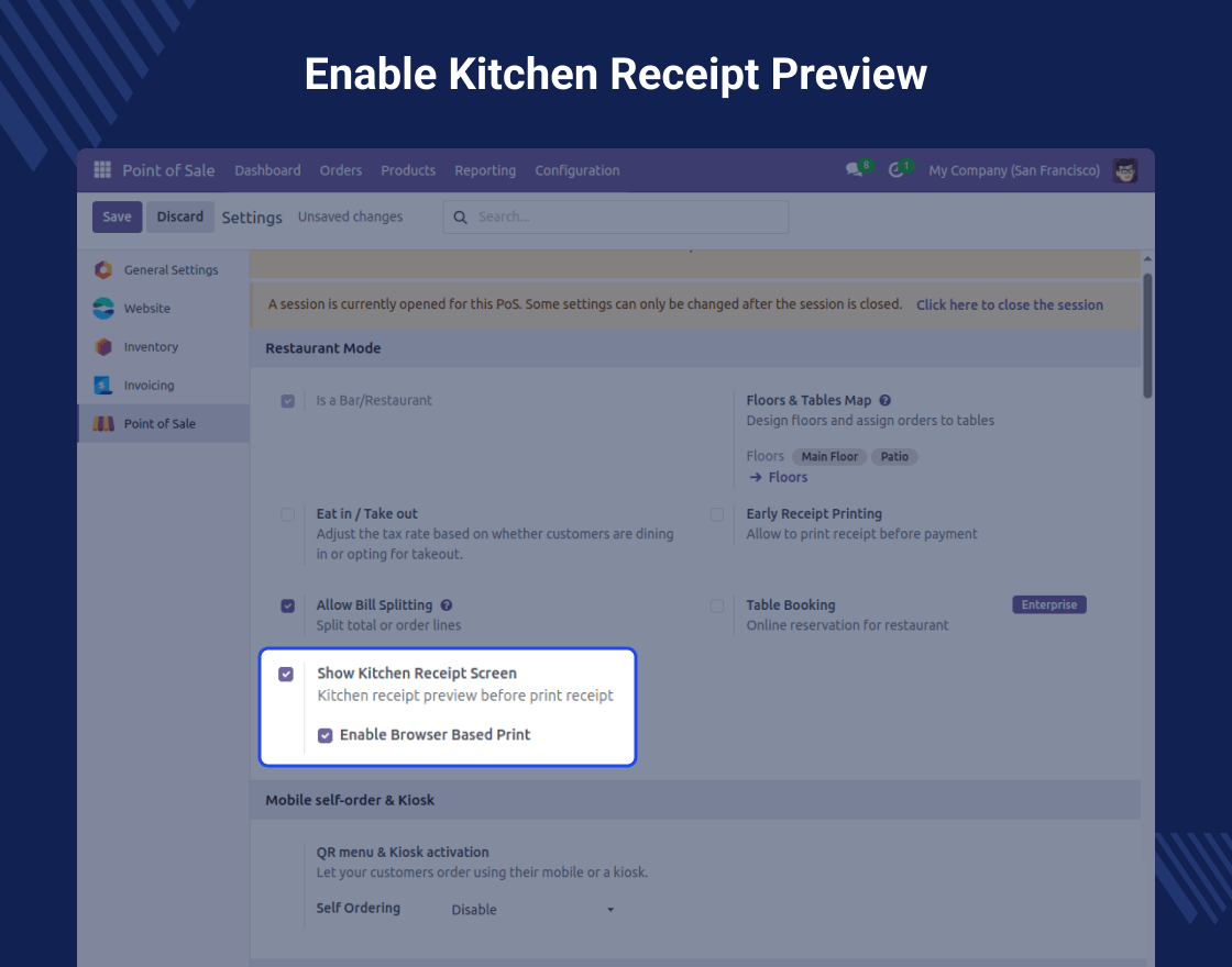 Odoo POS Kitchen Order Receipt - WebKul