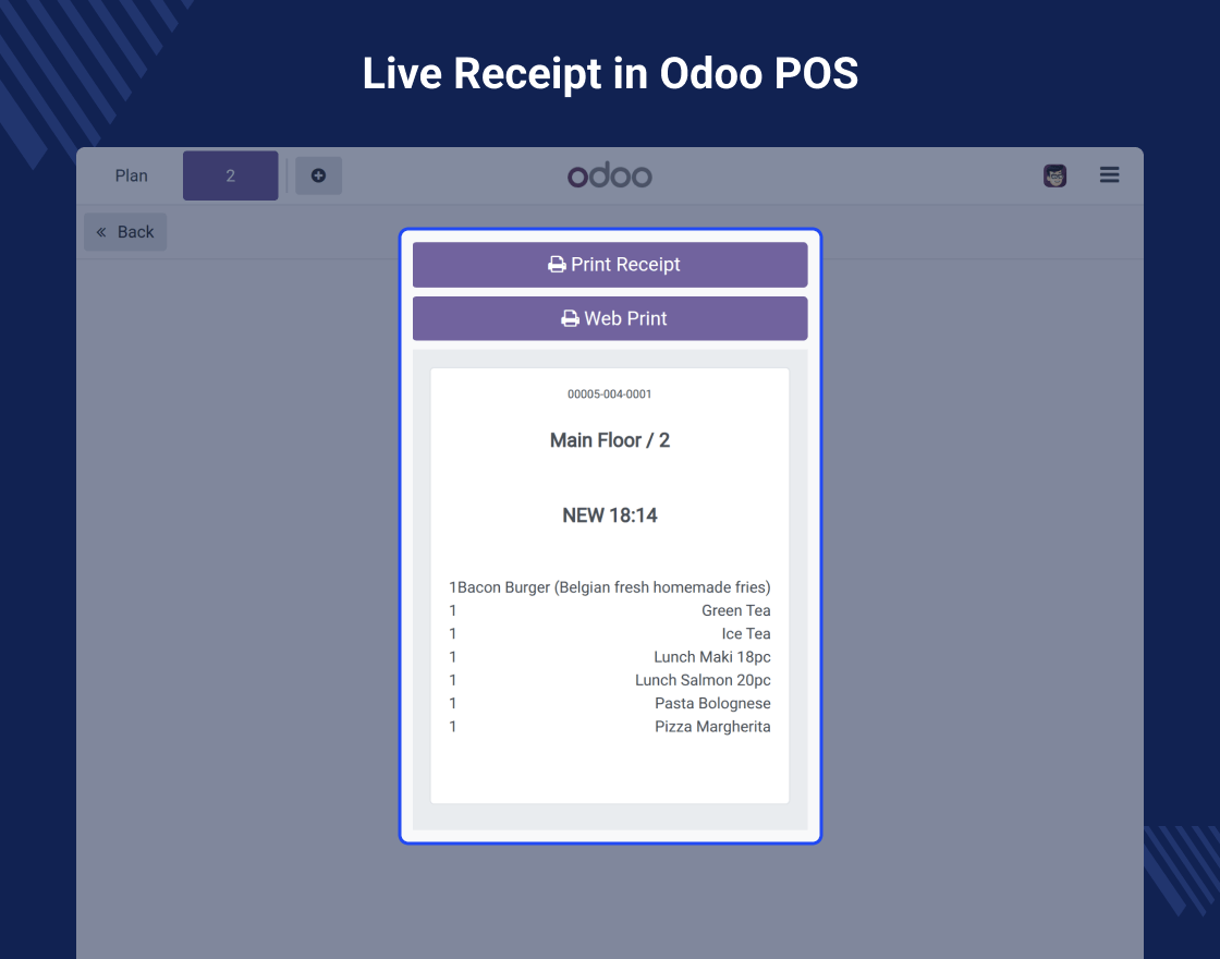 Odoo POS Kitchen Order Receipt - WebKul