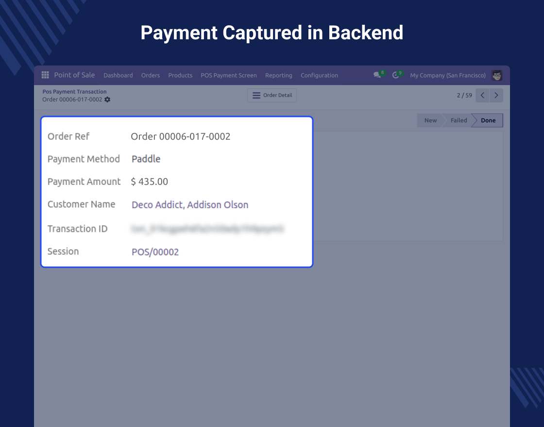 Odoo POS Paddle Payment Acquirer - WebKul