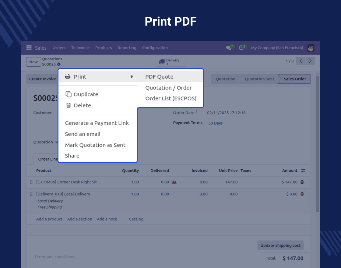 Odoo Print Direct - WebKul