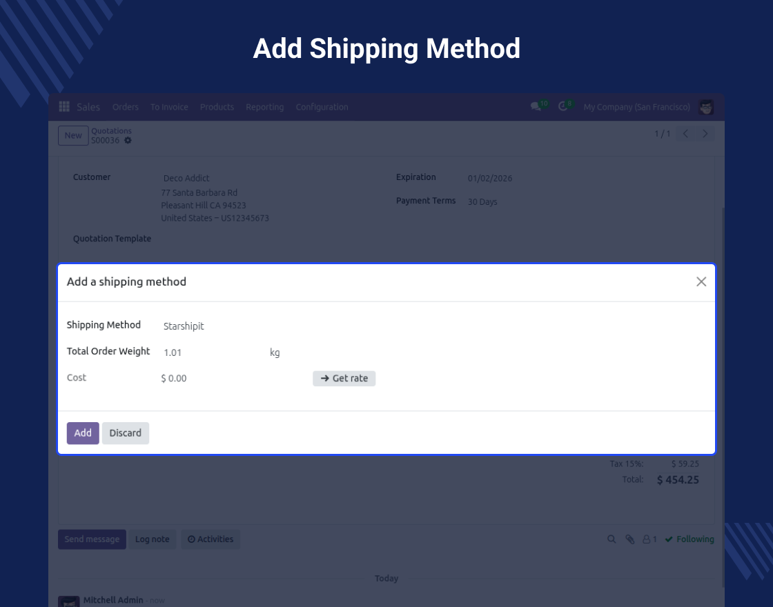 Odoo Starshipit Shipping Integration - WebKul