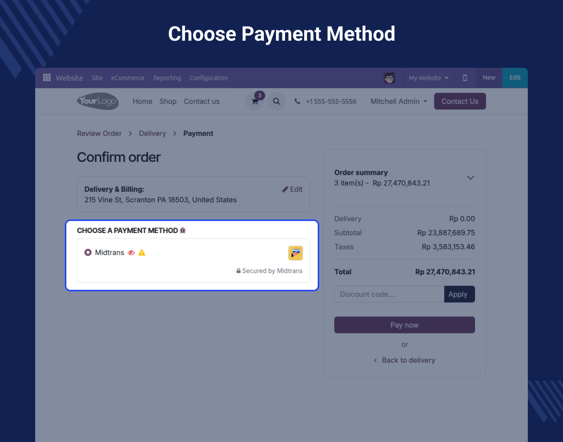 Odoo Website Midtrans Payment Acquirer – Midtrans Payment Gateway for ...