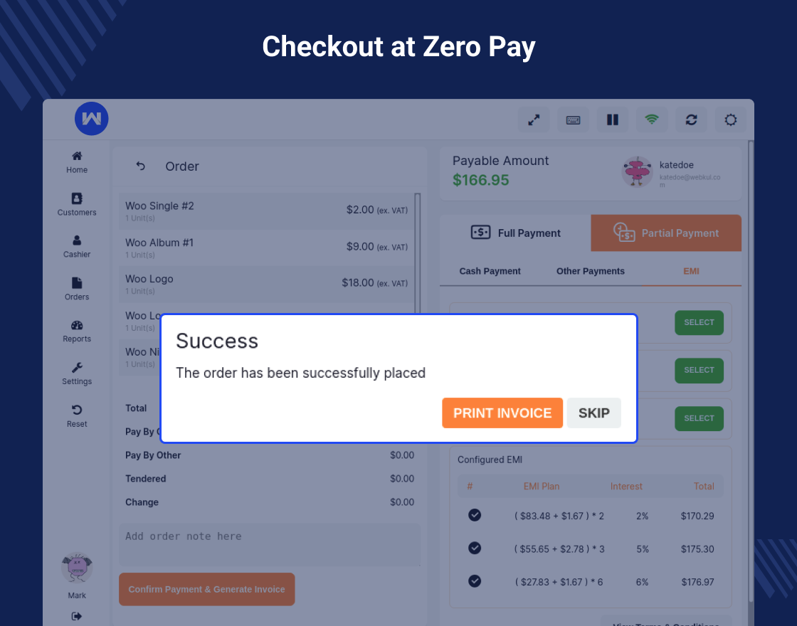 WooCommerce POS Partial Payment Plugin | Flexible EMI - WebKul