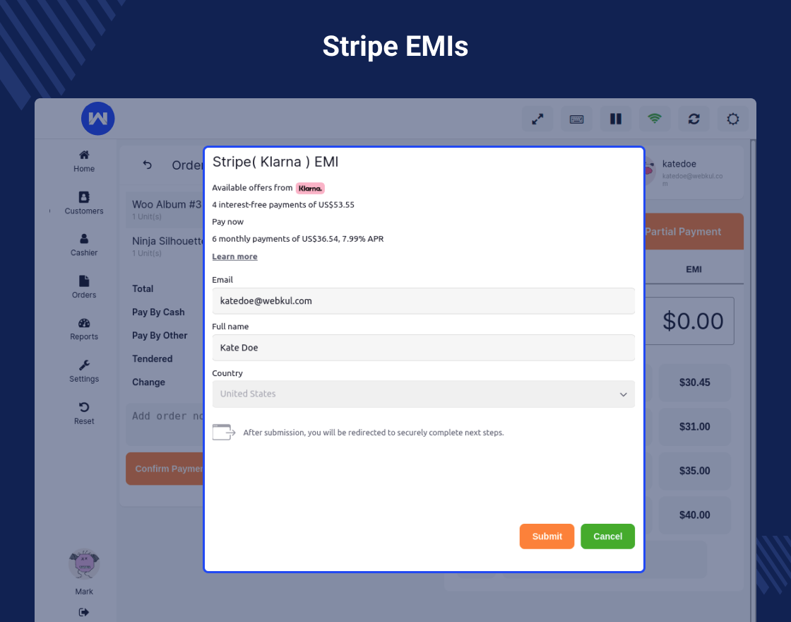WooCommerce POS Partial Payment Plugin | Flexible EMI - WebKul
